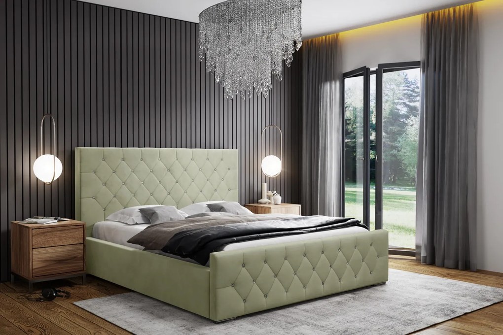 Postel MODEL 01 140x200 světlezelená - MAGIC VELVET 2227