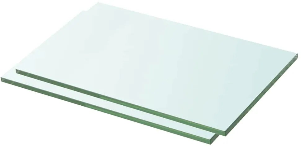Policové desky 2 ks sklo čiré 30 x 15 cm 3051548