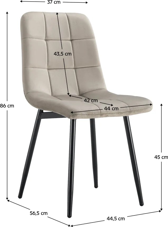 Židle, šedohnědá Taupe Velvet látka/černá, RAMITA TYP 3