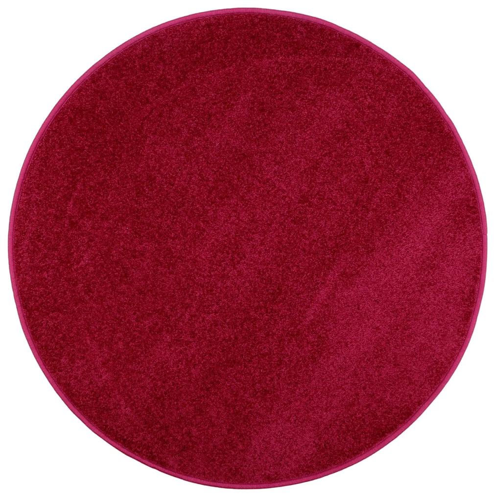 Vopi koberce Vánoční kusový koberec Eton vínově červený kruh - 200x200 (průměr) kruh cm