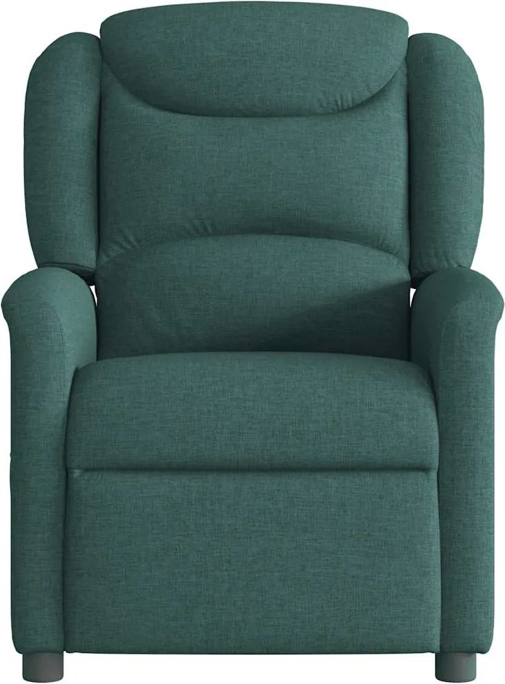 Elektrické polohovací křeslo tmavě zelené textil 3303180