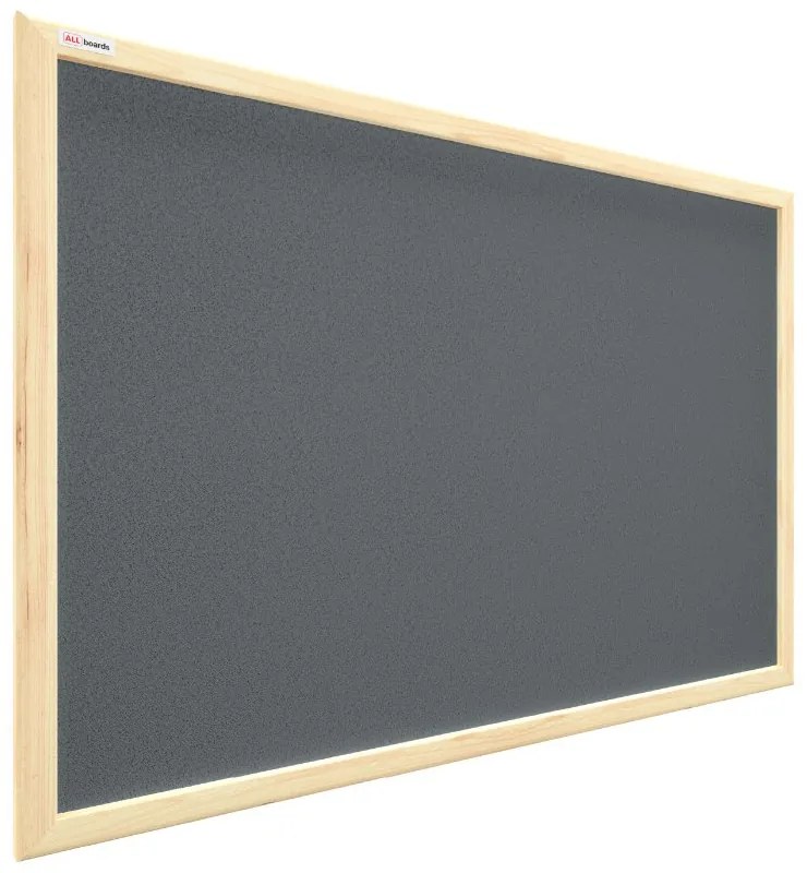 Allboards, korková tabule v dřevěném rámu 120x90 cm- šedá,TKGREY129D
