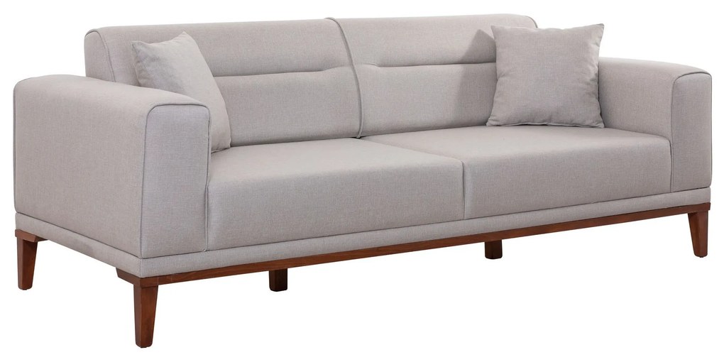 Hanah Home Pohovka LIONESI krémová s odkládacím stolkem 223 cm