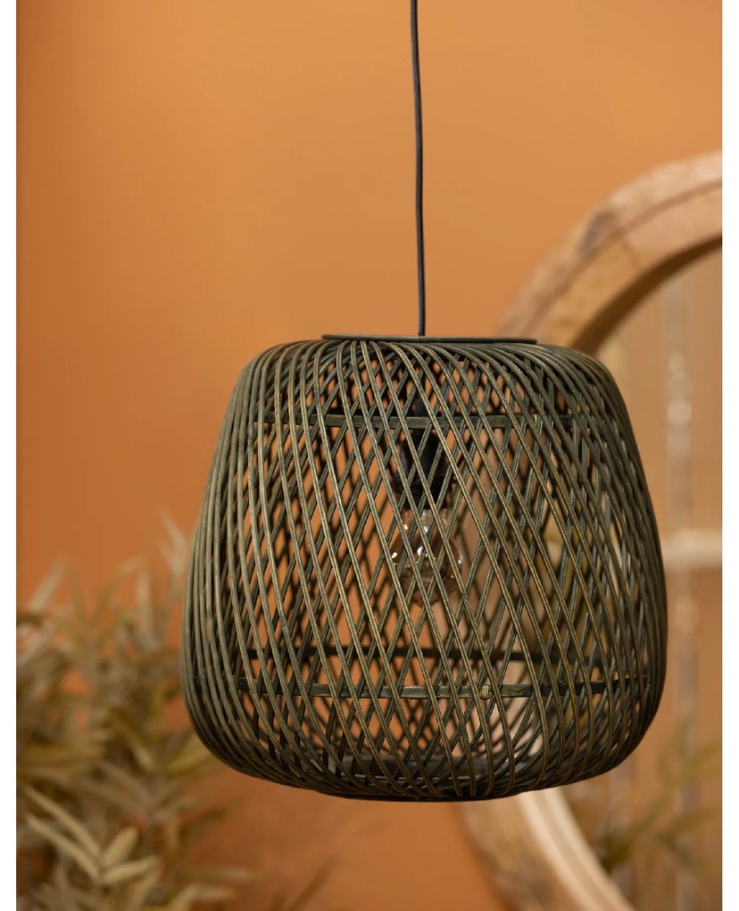 WOOD Exclusive Závěsné světlo MOZA zelená 36x36cm 373291-G