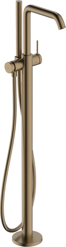 Hansgrohe Tecturis S, páková vanová volně stojící baterie na podlahu, kartáčovaný bronz, HAN-73440140