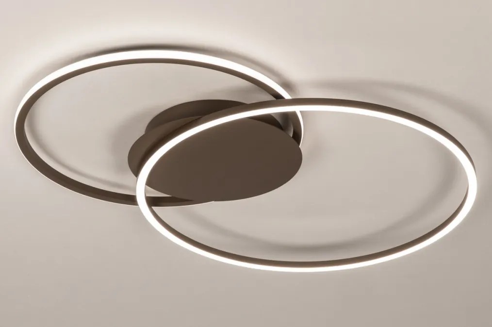 Stropní stmívatelné LED svítidlo Omega 750 Brown Big