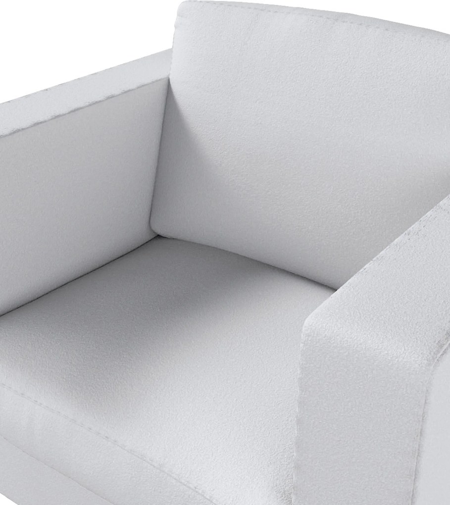 Potah na křesko IKEA Karlanda, krátký barva bílá látka pletený vzor