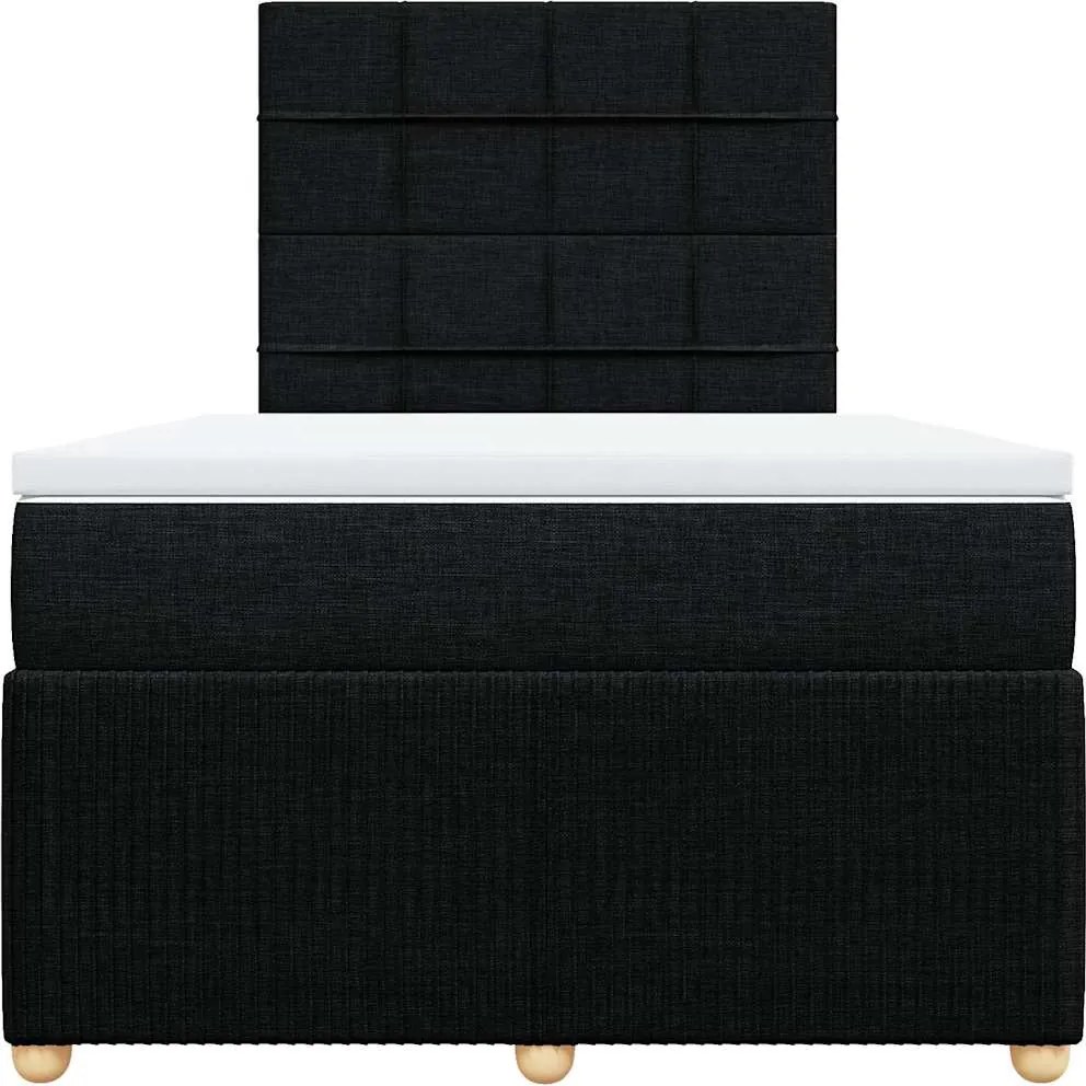 Box spring postel s matrací černá 120x190 cm textil 3291997