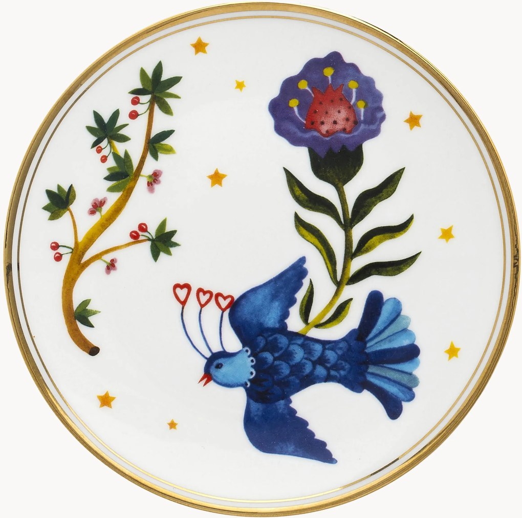 Ručně vyrobený porcelánový dortový podnos Fabula