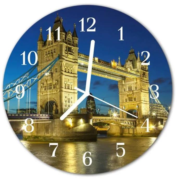 Nástěnné hodiny obrazové na skle - Londýnský most