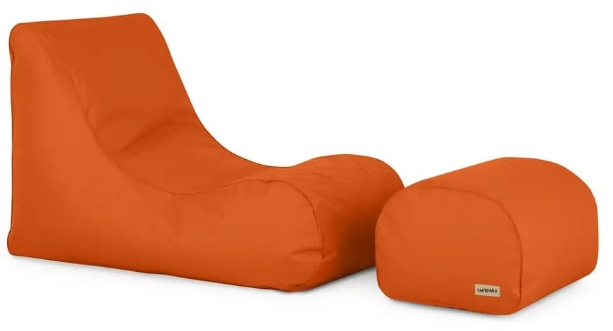 SakyPaky Sakypak sedací vak s podnožníkem oranžová