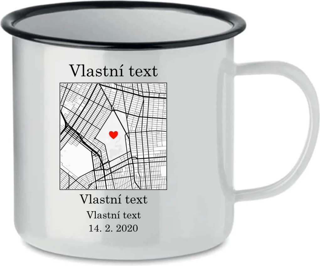 Personalizovaný retro plecháček s mapou