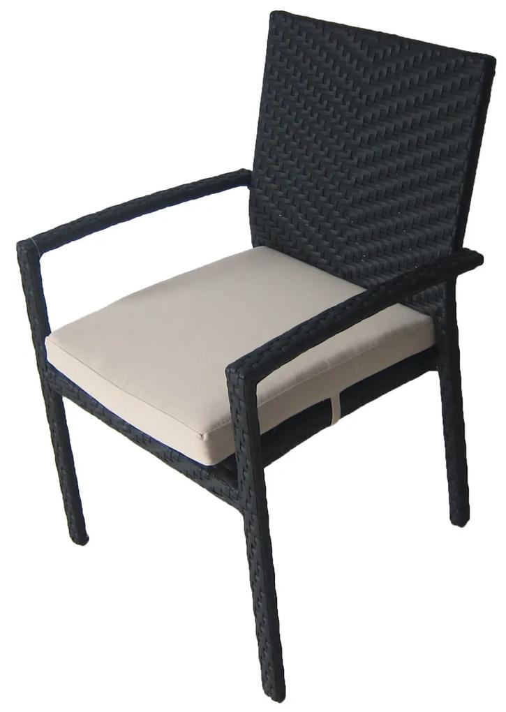 Umělý ratan Zahradní židle Horizon mocca