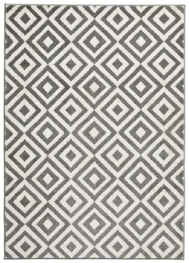 Šedo-bílý koberec Think Rugs Matrix, 120 x 170 cm