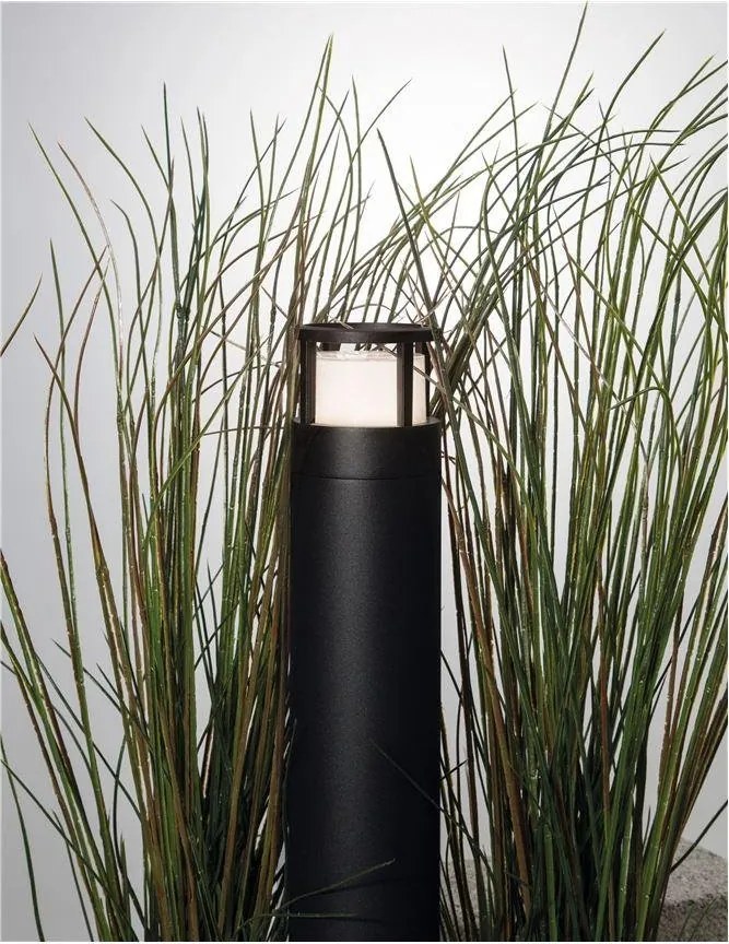 NV 9277151 Venkovní sloupkové svítidlo AGOSTO černý hliník a akrylový difuzor LED 6W 3000K 100-240V 120st. IP54 - NOVA LUCE