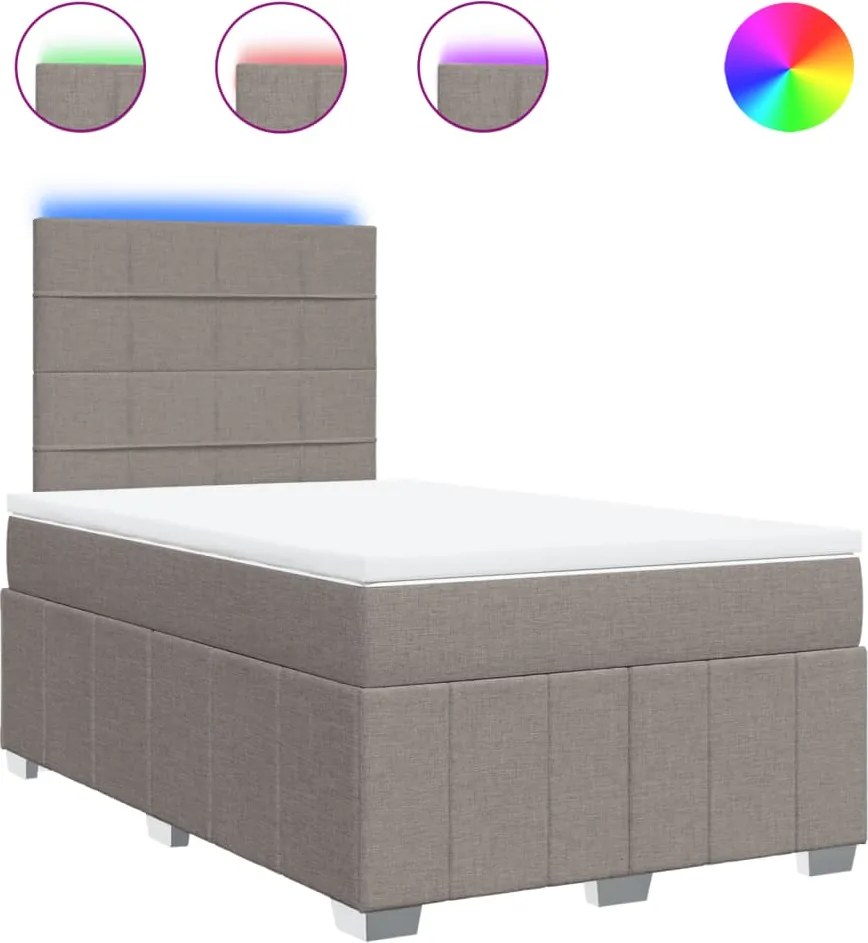 Box spring postel s matrací taupe 120x190 cm textil 3293911