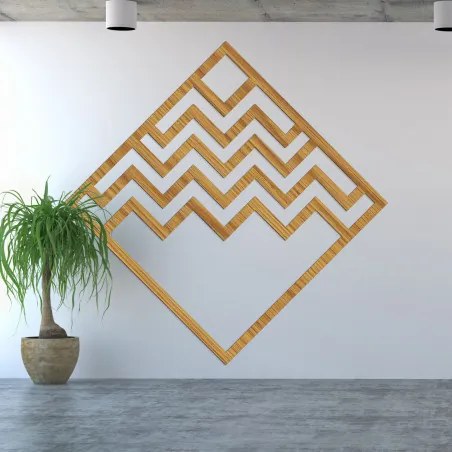Geometrická dekorace na zeď čtvercová | SENTOP HDF0397-A