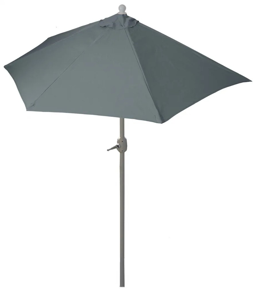 Slunečník půlkruh Parla - polyester/hliník - 270cm antracit bez podstavce