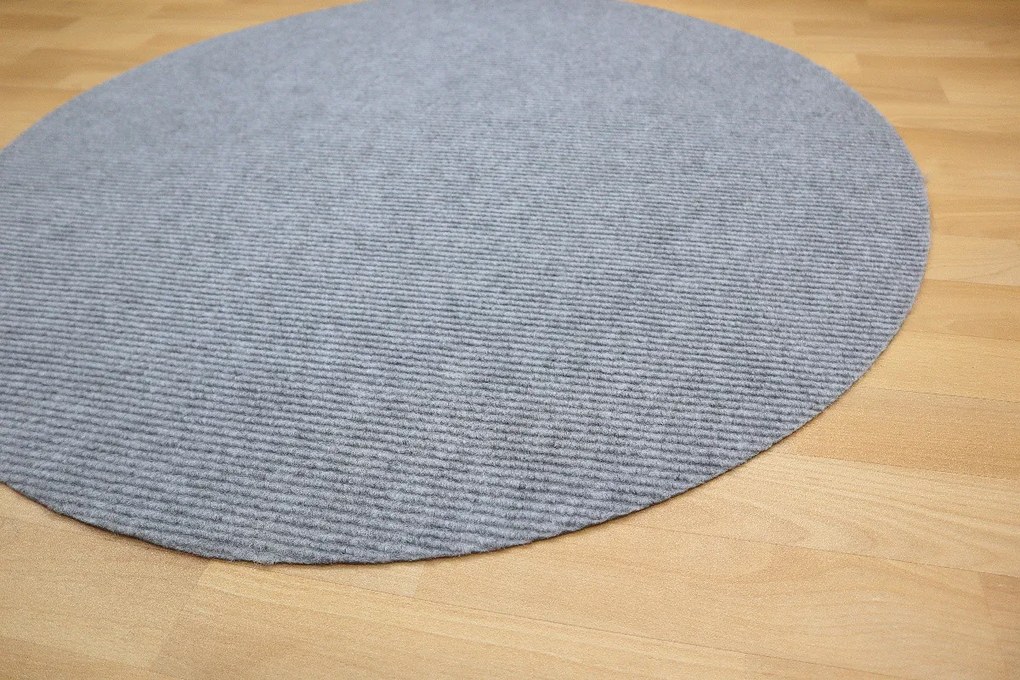 Vopi, Kusový koberec Quick step šedý kruh, 100x100 (průměr) kruh, šedá, chodba / předsíň