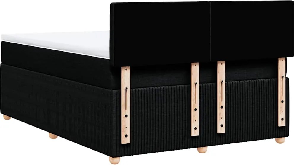 Box spring postel s matrací černá 140 x 190 cm textil 3287467