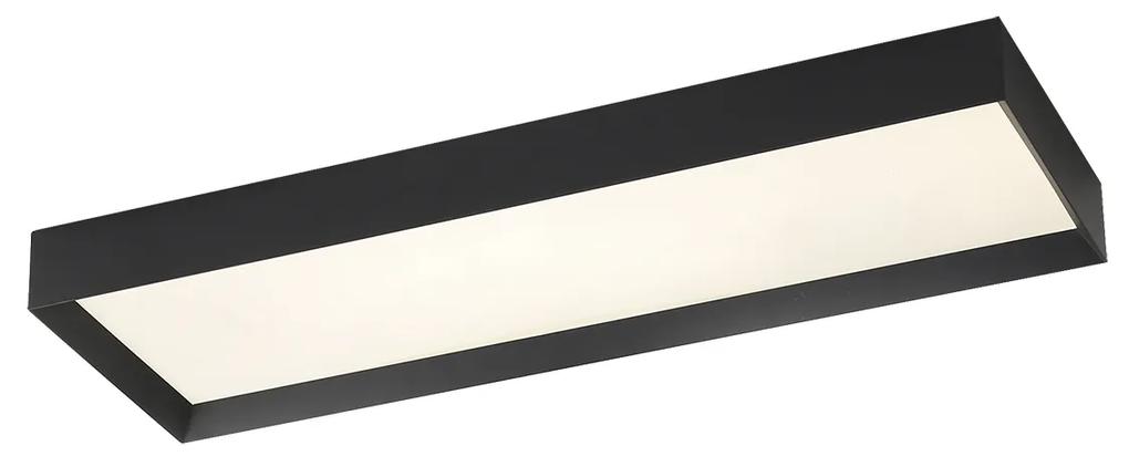 ACB Iluminacion Stropní LED svítidlo MUNICH, š. 90 cm, 36W, CRI90 Barva: Černá, Teplota světla: 3000K - teplá bílá, Stmívání: Casambi
