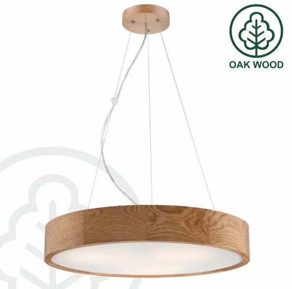 Brilagi - LED Lustr na lanku CARVALHO 3xE27/15W/230V dub pr. 47,5 cm