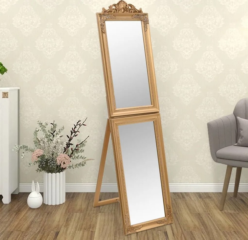 vidaXL Volně stojící zrcadlo 50 x 200 cm [351531] Barva: Bílá