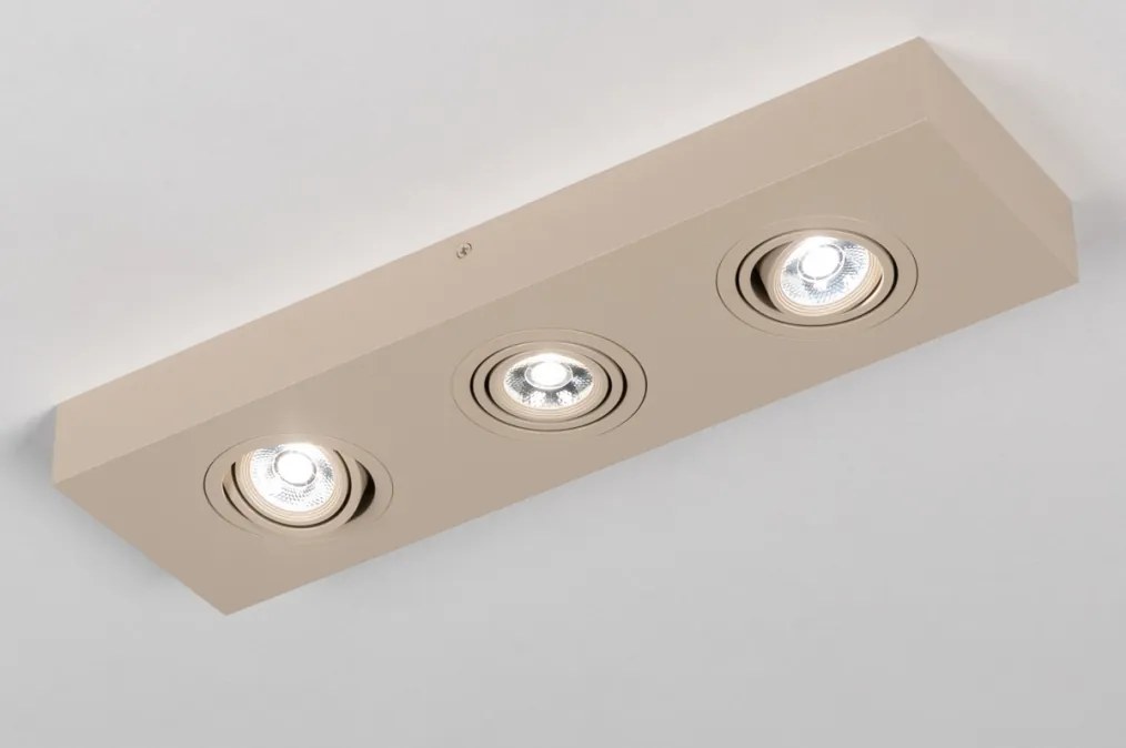 Stropní LED svítidlo Spot Quality Quadra 3 Taupe