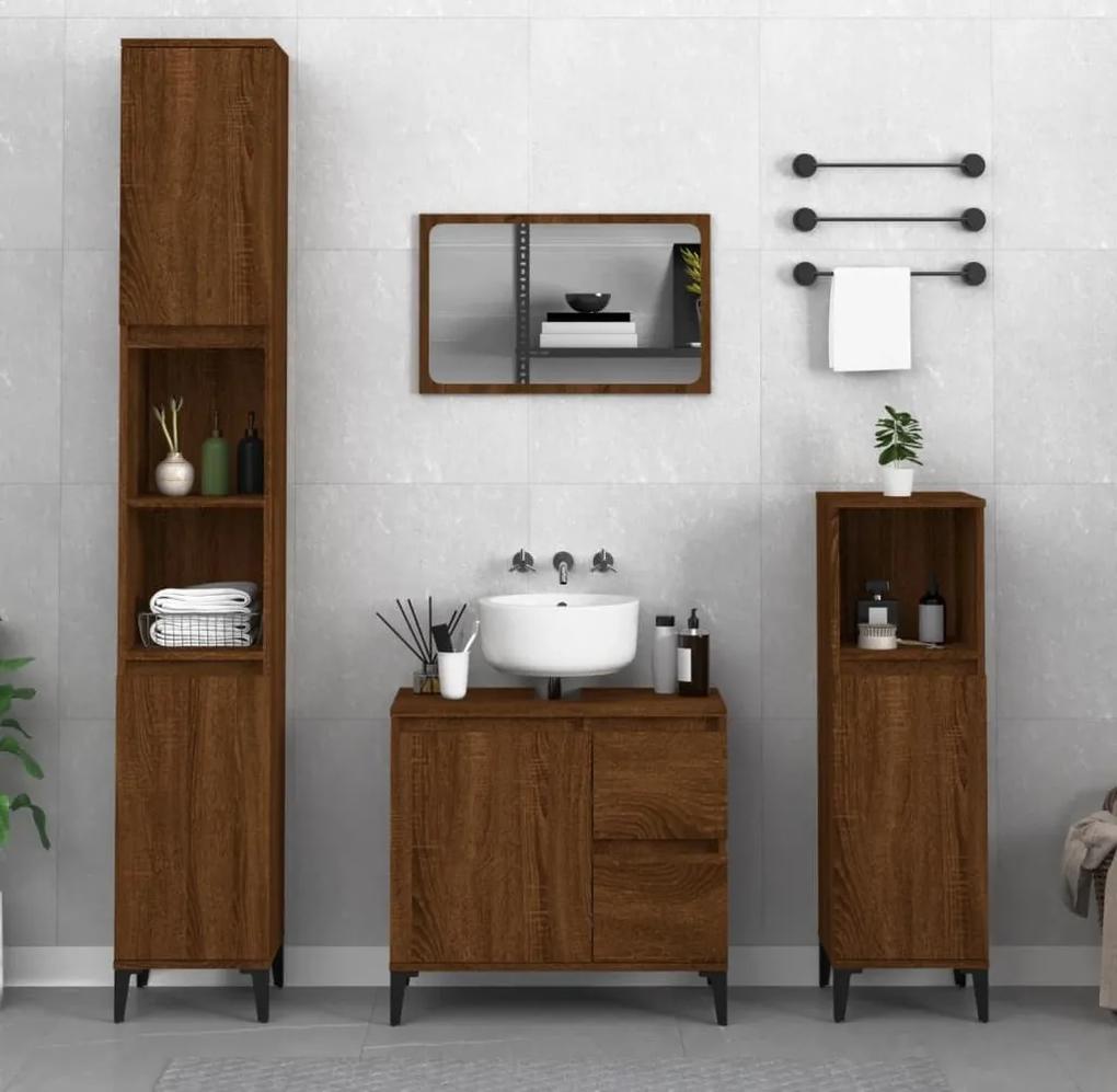 vidaXL Koupelnová skříňka 30 x 30 x 190 cm kompozitní dřevo [819798] Barva: kouřový dub