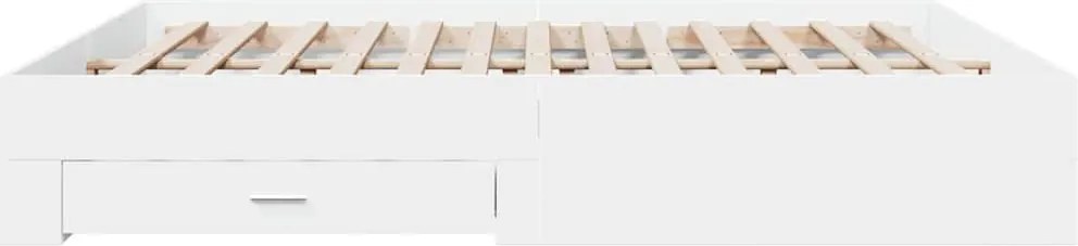 Rám postele se zásuvkami bílý 180 x 200 cm kompozitní dřevo 3280363