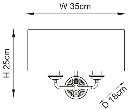 Endon 98937 - Nástěnné svítidlo HIGHCLERE 2xE14/40W/230V bílá/mosaz