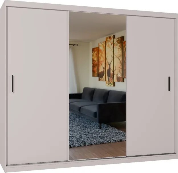 GiB Meble Šatní skříň BREGI SZ250 Barva: Votan/černá