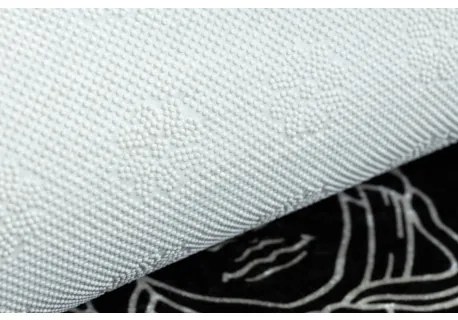 ANDRE mycí kobereček 2031 vzor rámu medúza řecký protiskluz černo velikost 160x220 cm | krásné koberce cz