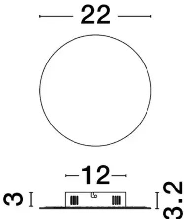 LED nástěnné svítidlo Cyrcle 22 bílé