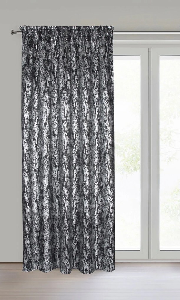 ZATEMŇOVACÍ ZÁVĚS NA PÁSCE ELISE 140X270 CM ČERNÁ