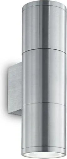 ILUX 033013 Venkovní nástěnné svítidlo Ideal Lux Gun AP2 small alluminio 033013 stříbrné 21cm IP44 - IDEALLUX