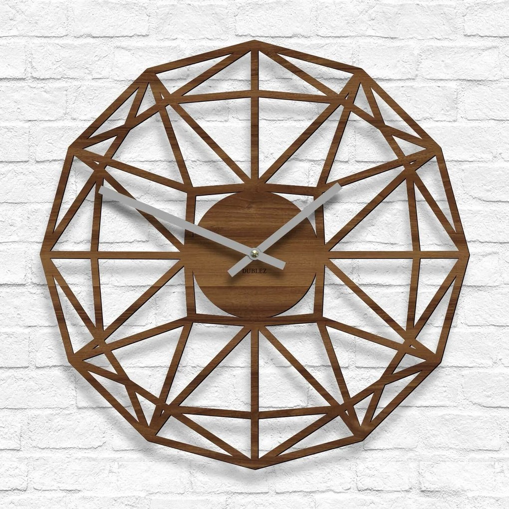 DUBLEZ | Polygonální dřevěné hodiny na stěnu