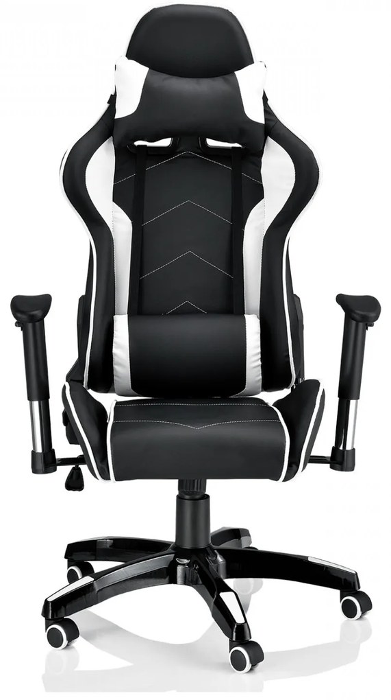 Goleto Herní židle Infinity | černo - bílá