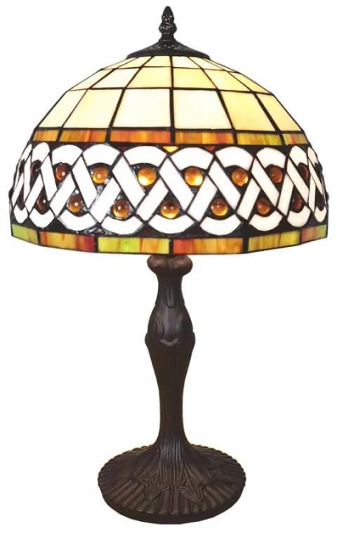 Stolní Tiffany lampa Nicolette – 31x43 cm
