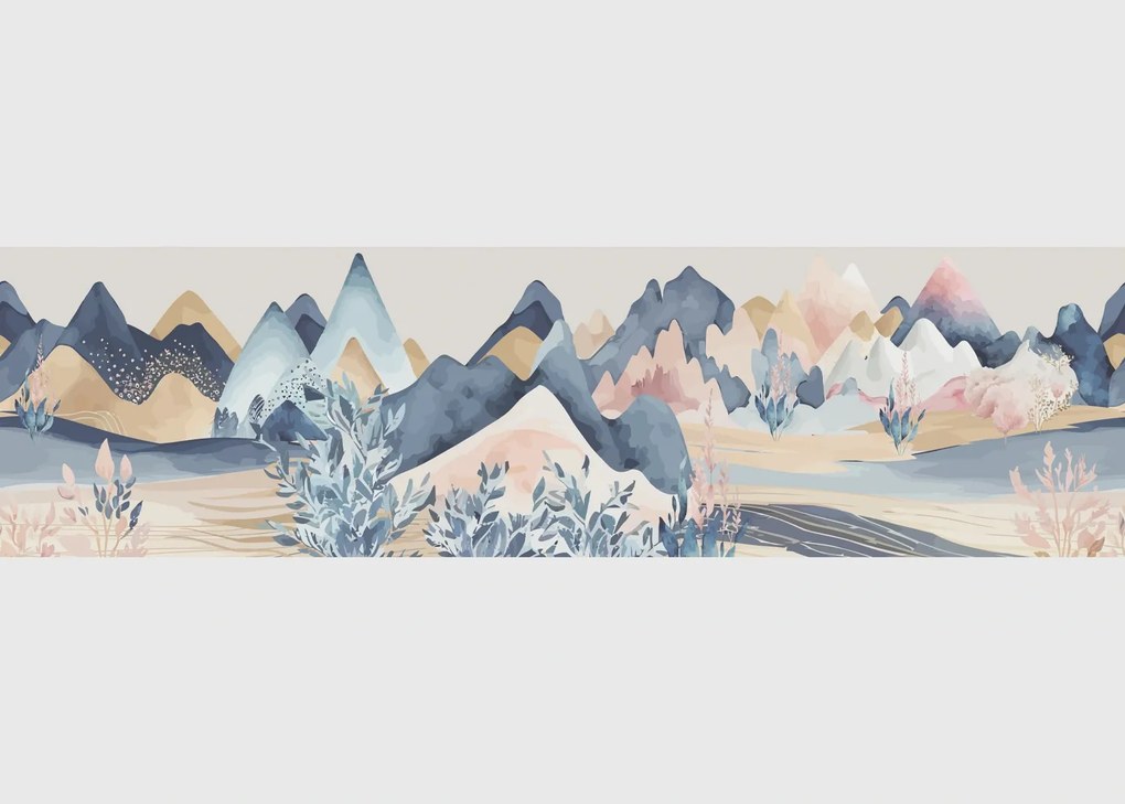 Samolepící bordura na zeď Klidná Krajina | 5 m x 13.8 cm | DWB8415