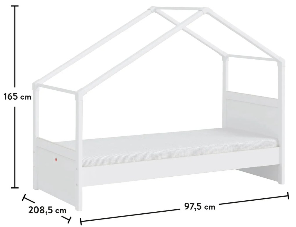 Čilek Dětská postel se stříškou 90x200 cm Montes White zelená