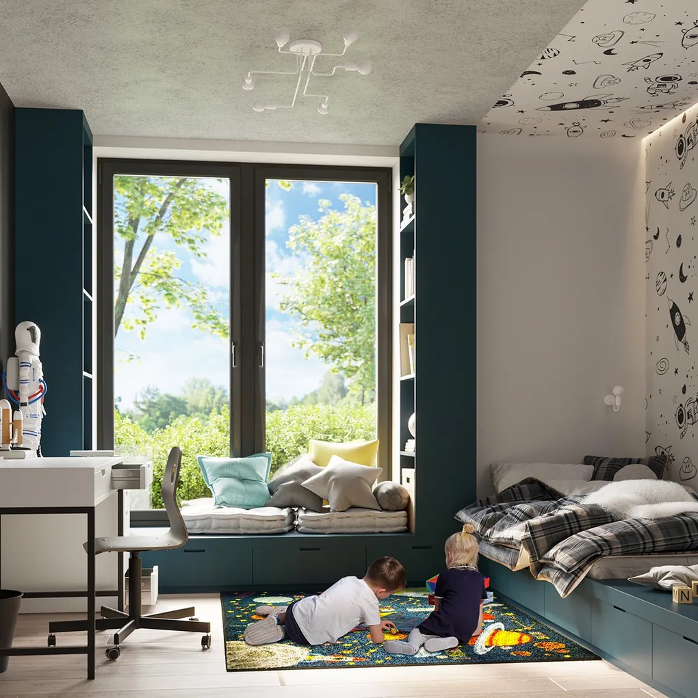 Sollux Lighting Lustr VECTOR 6 bílý