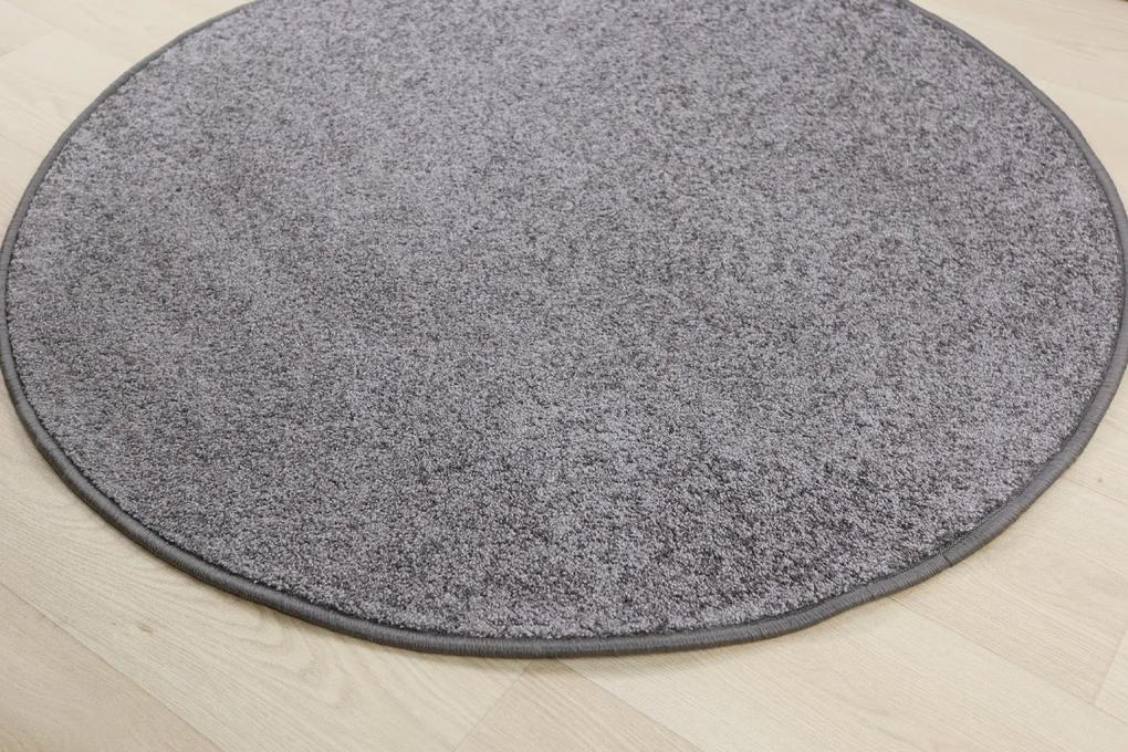 Vopi koberce Kusový koberec Capri šedý kruh - 120x120 (průměr) kruh cm