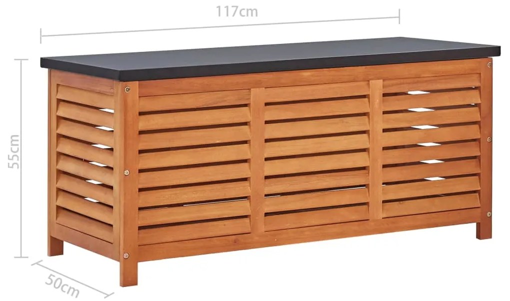 vidaXL Marketos Zahradní úložný box 117 x 50 x 55 cm masivní eukalyptové dřevo