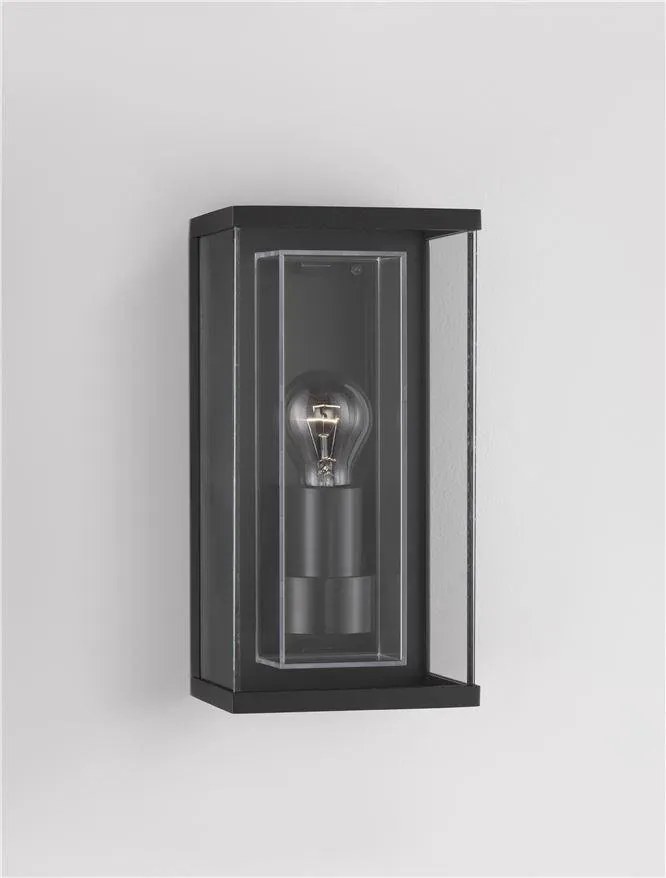 NV 9492710 Venkovní nástěnné svítidlo REGINA antracitový hliník a čiré sklo E27 1x12W 220-240V bez žárovky IP65 - NOVA LUCE