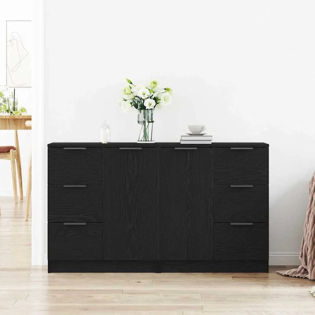 Servírovací skříň Černý dub 120 x 30 x 70 cm Kompozitní dřevo 3333072