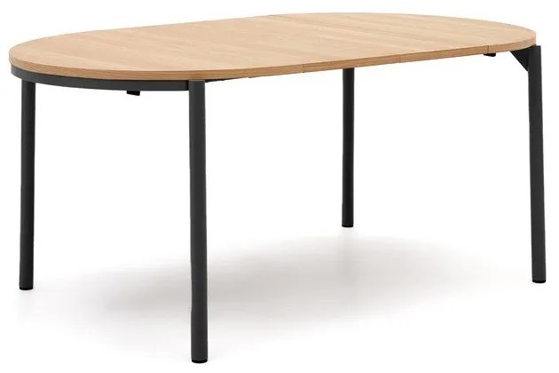 Kulatý rozkládací jídelní stůl s deskou v dubovém dekoru v přírodní barvě ø 90 cm Montuiri – Kave Home