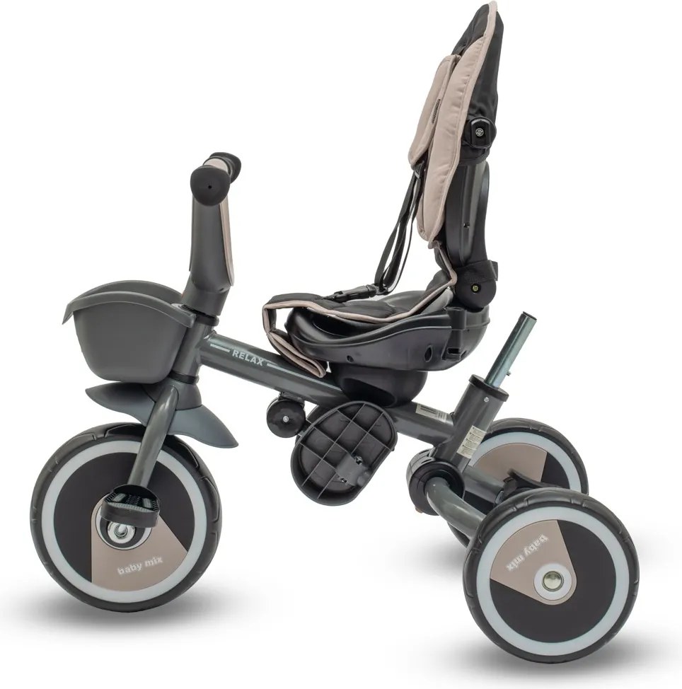 Dětská tříkolka Baby Mix 5v1 RELAX 365° béžová