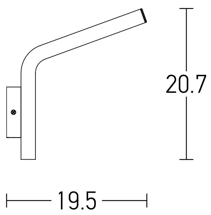 Zambelis E205 venkovní nástěnné LED svítidlo grafit, 10W, 3000K, 21cm