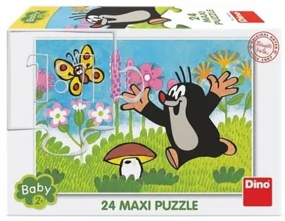 Dino Puzzle Krtek a houba 66x47cm 24 dílků v krabici 30x20x6cm 24m+